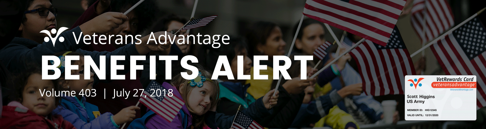 Benefits Alert Volume 403 | July 27, 2018 | WeSalute